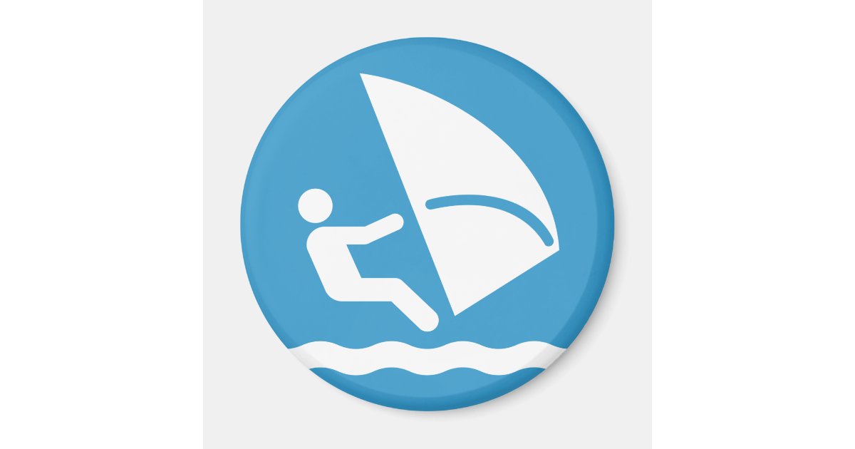 Windsurf Symbol Magnet | Zazzle