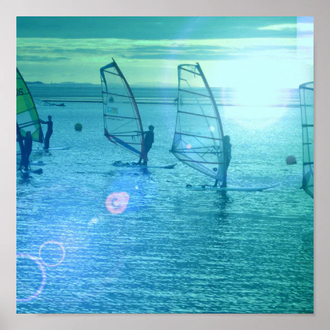 Windsurfing Design Poster | Zazzle