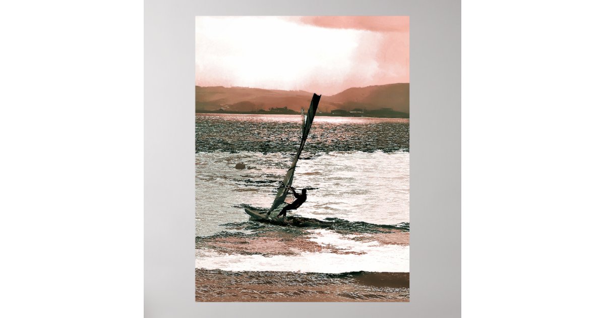WINDSURFING POSTER | Zazzle
