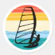 Windsurfing Windsurf Windsurfer Surf Water Sport Classic Round Sticker ...