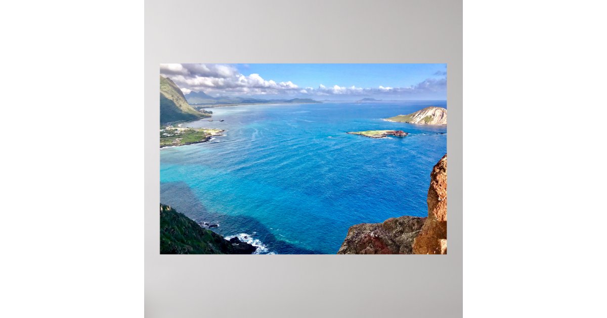 Windward Oahu Ocean Poster | Zazzle