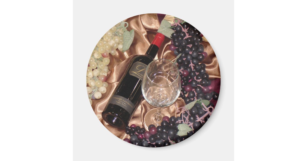 Wine and Grape Theme Magnet | Zazzle