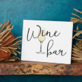 Wine bar wedding sign Tabletop Plaque with Easel | Zazzle