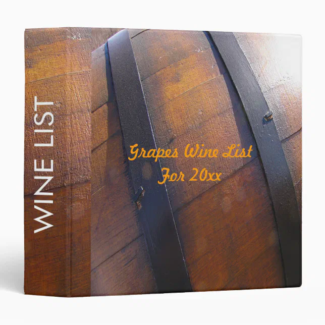 Wine Barrel Binder | Zazzle