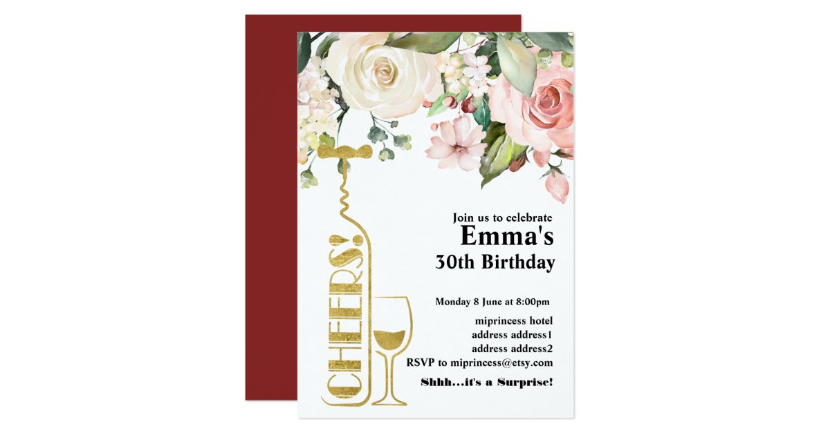 Wine birthday invitation | Zazzle.com