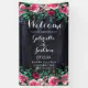 Wine Blush & Navy Wood Burgundy Wedding Welcome Banner | Zazzle