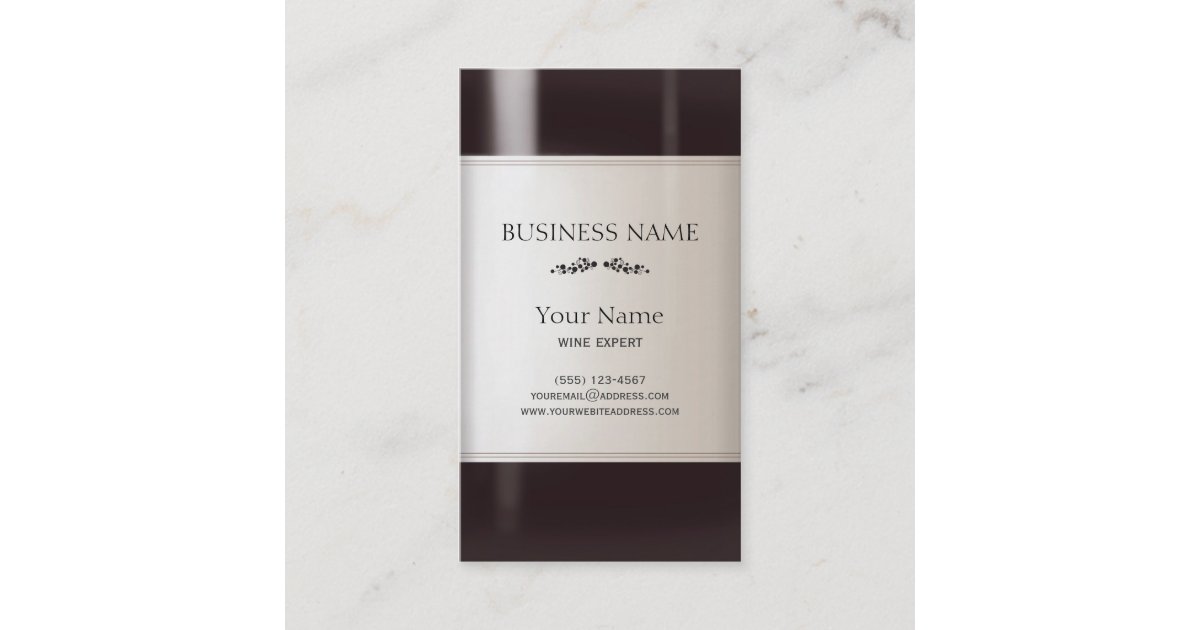 Wine Bottle Label Business Card | Zazzle