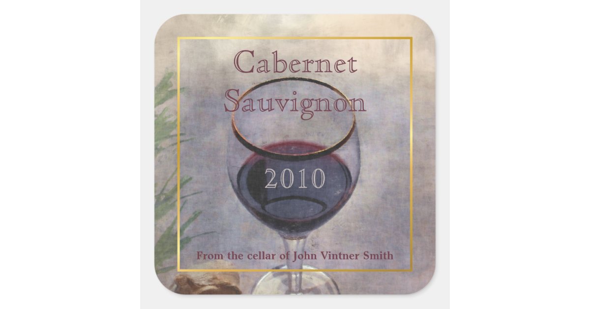 Wine bottle label sticker | Zazzle