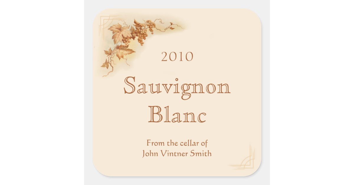 Wine bottle label sticker | Zazzle