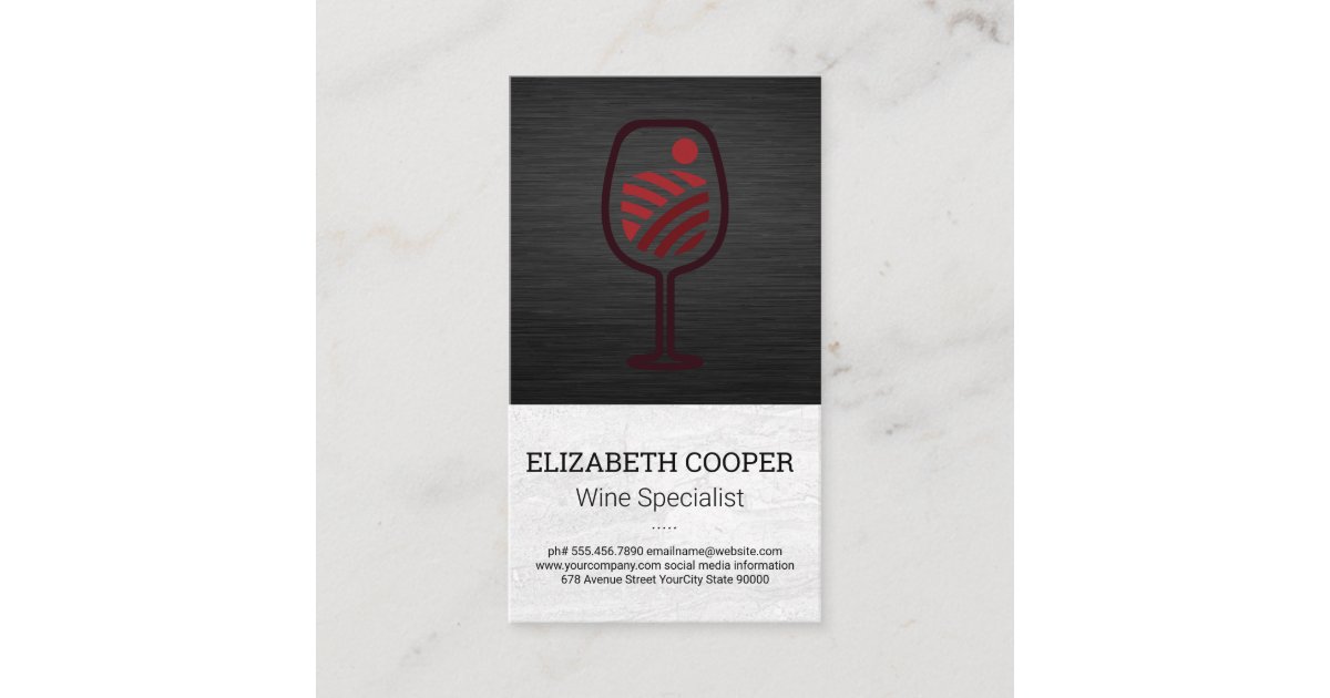 Wine Bottle Logo | Tastings Business Card | Zazzle