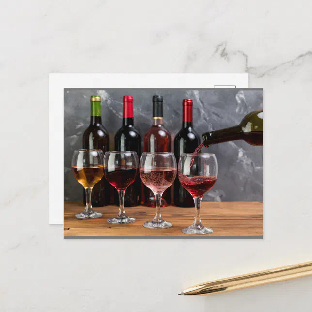 Wine Bottles Postcard | Zazzle