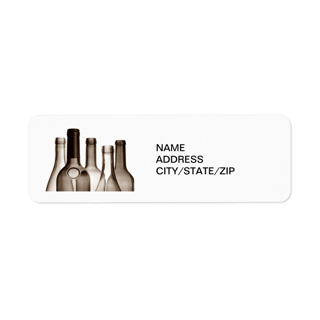 WINE BOTTLES WINE LOVERS ADDRESS LABELS | Zazzle