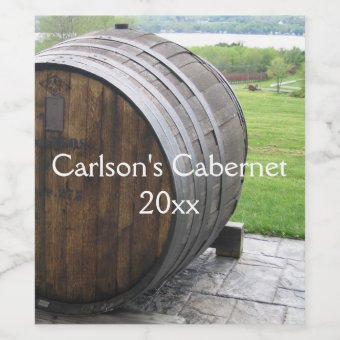 Wine Cask Design Wine Label | Zazzle