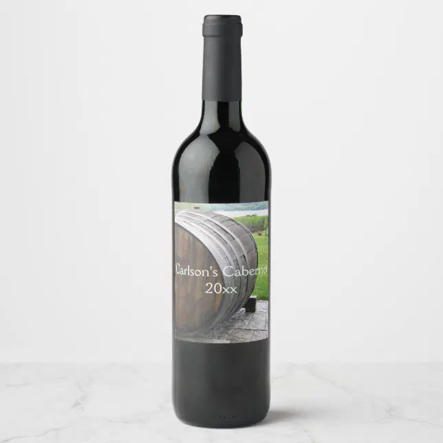 Wine Cask Design Wine Label | Zazzle