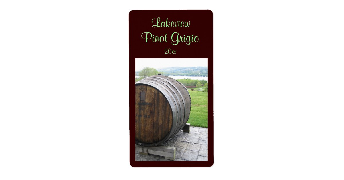 Wine Cask Homemade Wine Label | Zazzle
