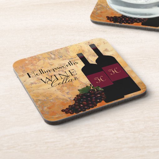 Wine Cellar Personalized Drink Coaster | Zazzle
