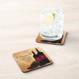 Wine Cellar Personalized Drink Coaster | Zazzle