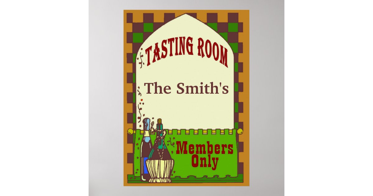 Wine Cellar Tasting Room Poster | Zazzle