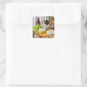 Wine & Cheese Cheeseplate Appetizers Stickers | Zazzle