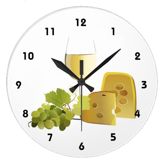 Wine & Cheese Wall Clock | Zazzle.com
