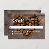Wine cork #2 rustic RSVP card | Zazzle