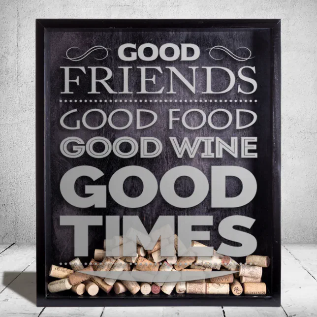 Wine Cork Shadow Box With Engraved Quote | Zazzle