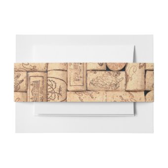 Wine Corks Belly Bands Invitation Belly Band | Zazzle