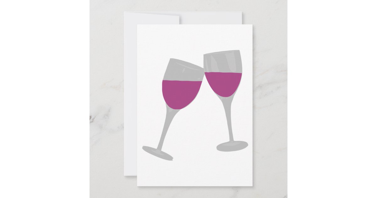 WINE GLASS CELEBRATION WEDDING INVITATION | Zazzle