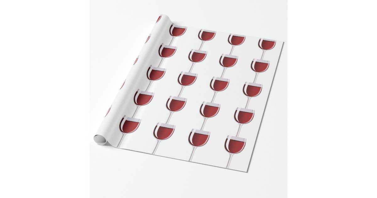 Wine Glass Wrapping Paper | Zazzle