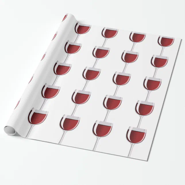 Wine Glass Wrapping Paper | Zazzle