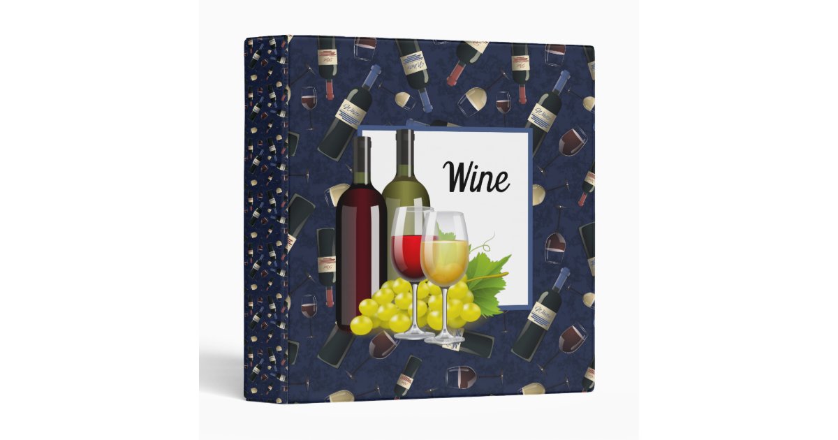 Wine Journal 3 Ring Binder | Zazzle