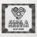 Wine Labels Steampunk Wedding Hearts Cogs | Zazzle