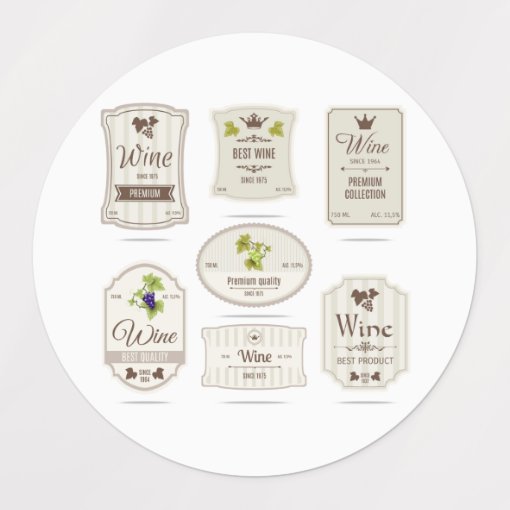 Wine Logo Labels | Zazzle