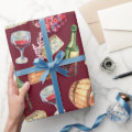 Wine Pattern Wrapping Paper | Zazzle