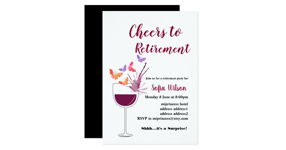 Wine retirement party invitation | Zazzle.com