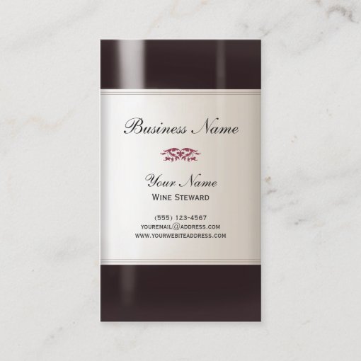 Wine Steward Business Card | Zazzle