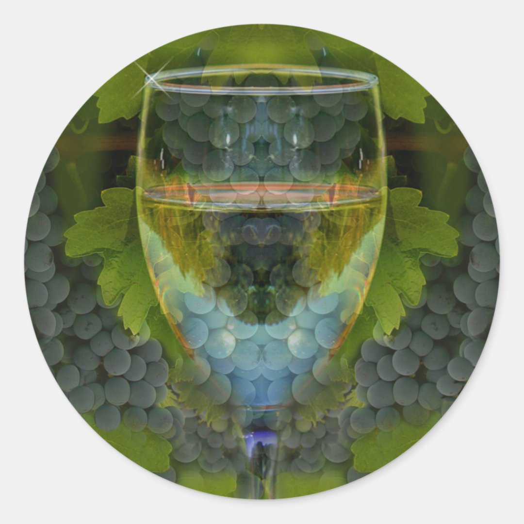 Wine Stickers! Classic Round Sticker | Zazzle