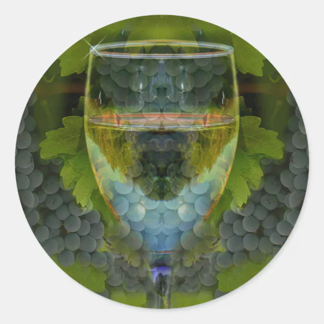 Wine Stickers! Classic Round Sticker | Zazzle
