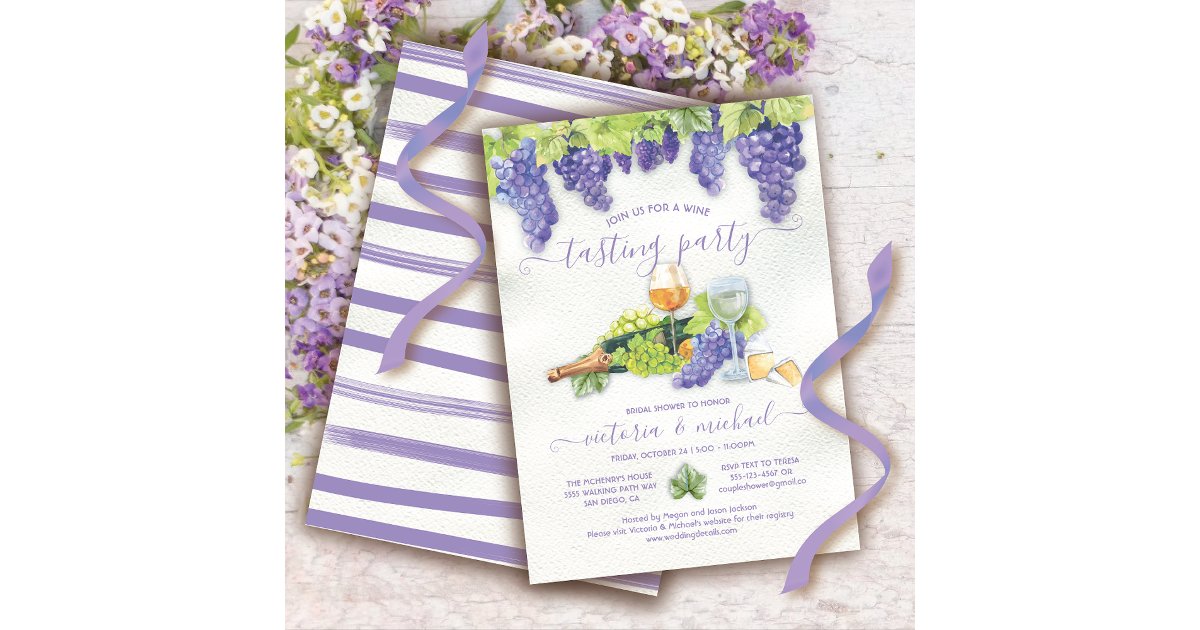Wine Tasting Cheese Vineyard Party Invitation | Zazzle