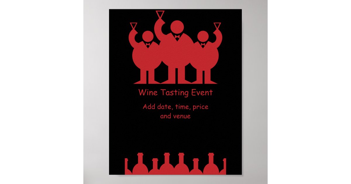 Wine Tasting Event Promotion Poster | Zazzle