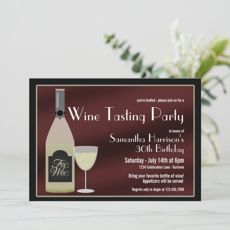 Wine Tasting Party Invitation | Zazzle