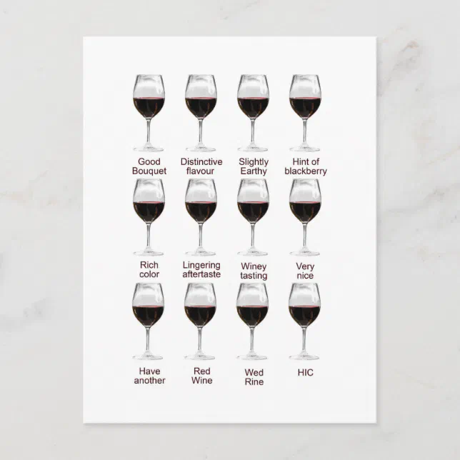 Wine tasting postcard | Zazzle