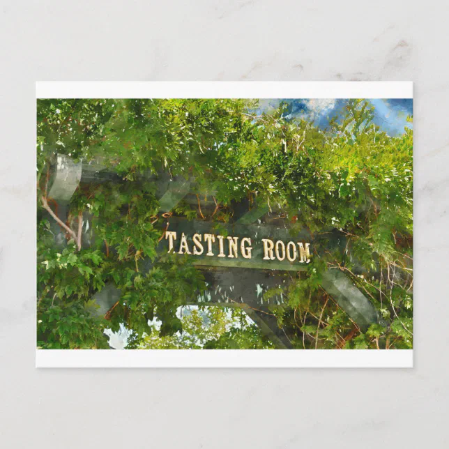 Wine Tasting Room Sign Postcard | Zazzle