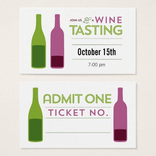 Wine Tasting Ticket | Zazzle