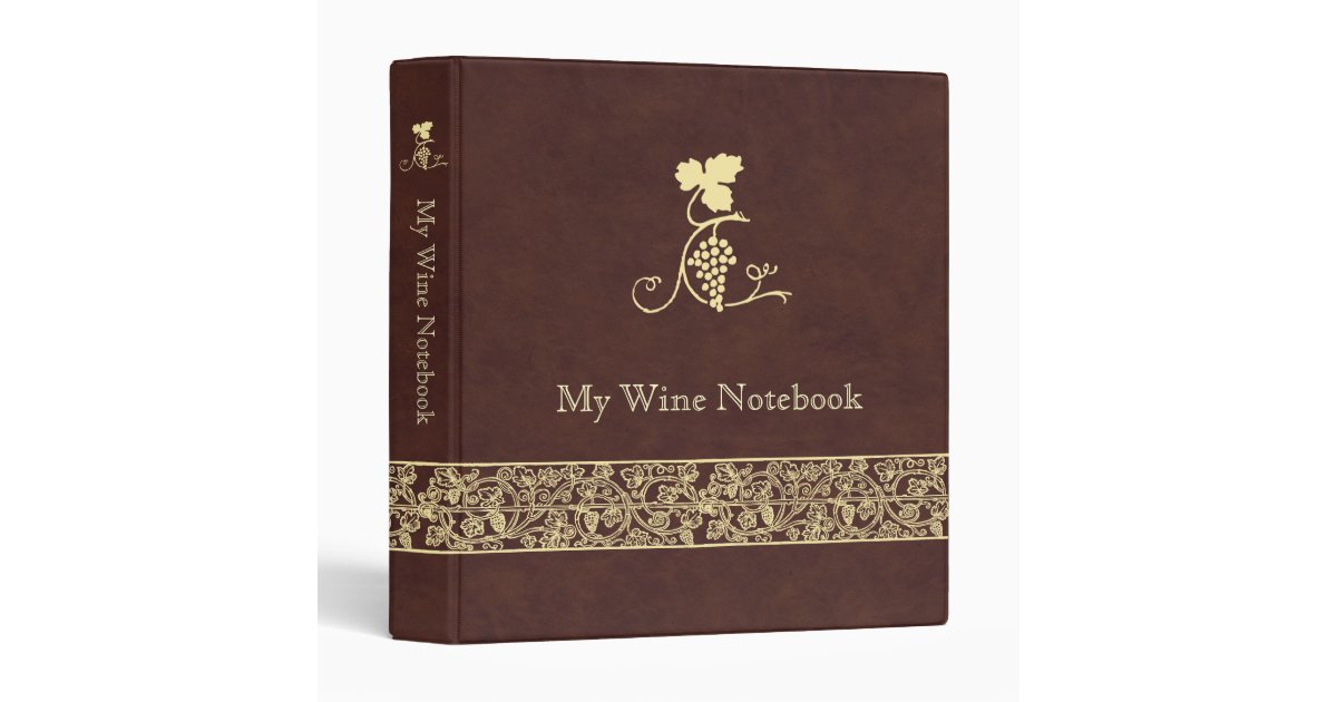 Wine theme binder | Zazzle