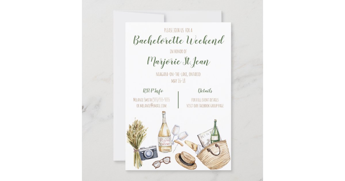 Winery Girls Weekend Invitation | Zazzle