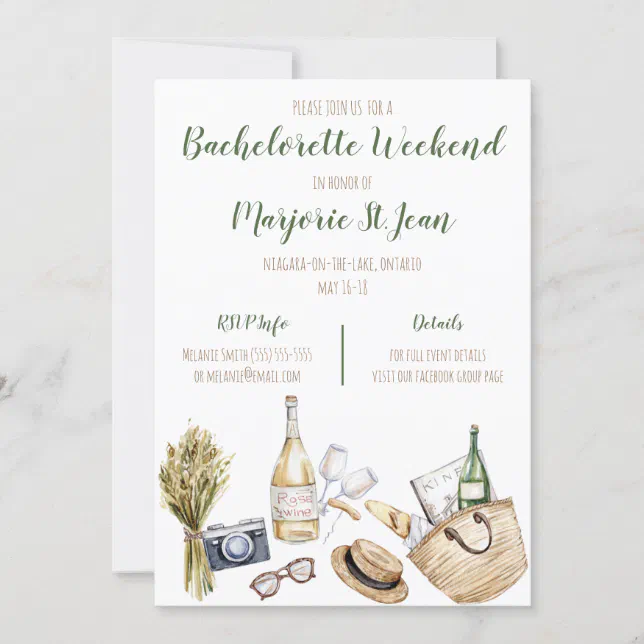 Winery Girls Weekend Invitation | Zazzle