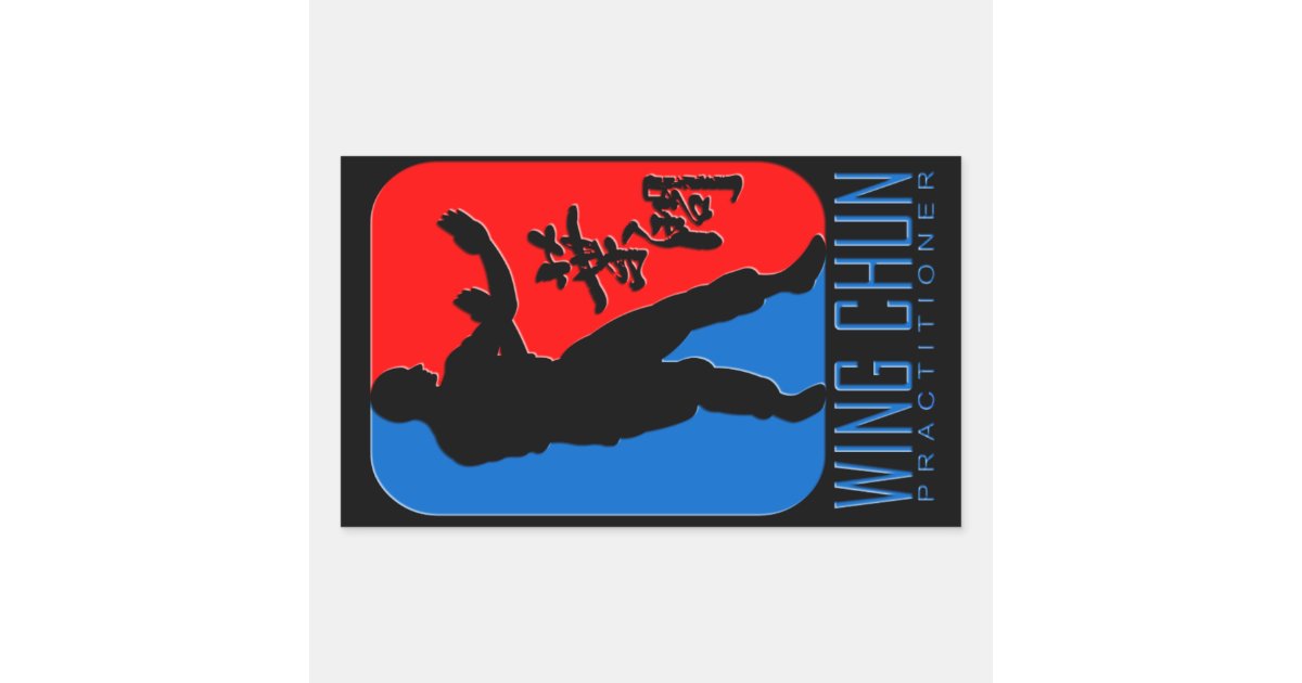 Wing Chun "Practitioner" Emblem Rectangular Sticker | Zazzle