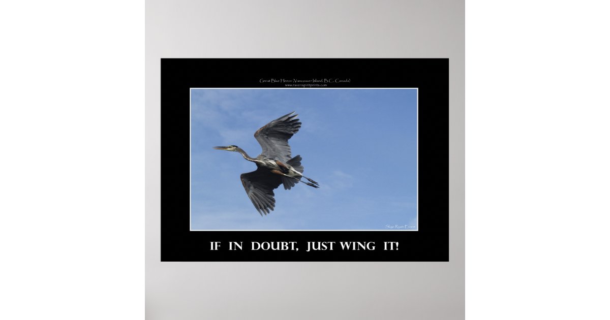 WING IT! Motivational Poster | Zazzle
