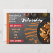 wing night restaurant invitation | Zazzle